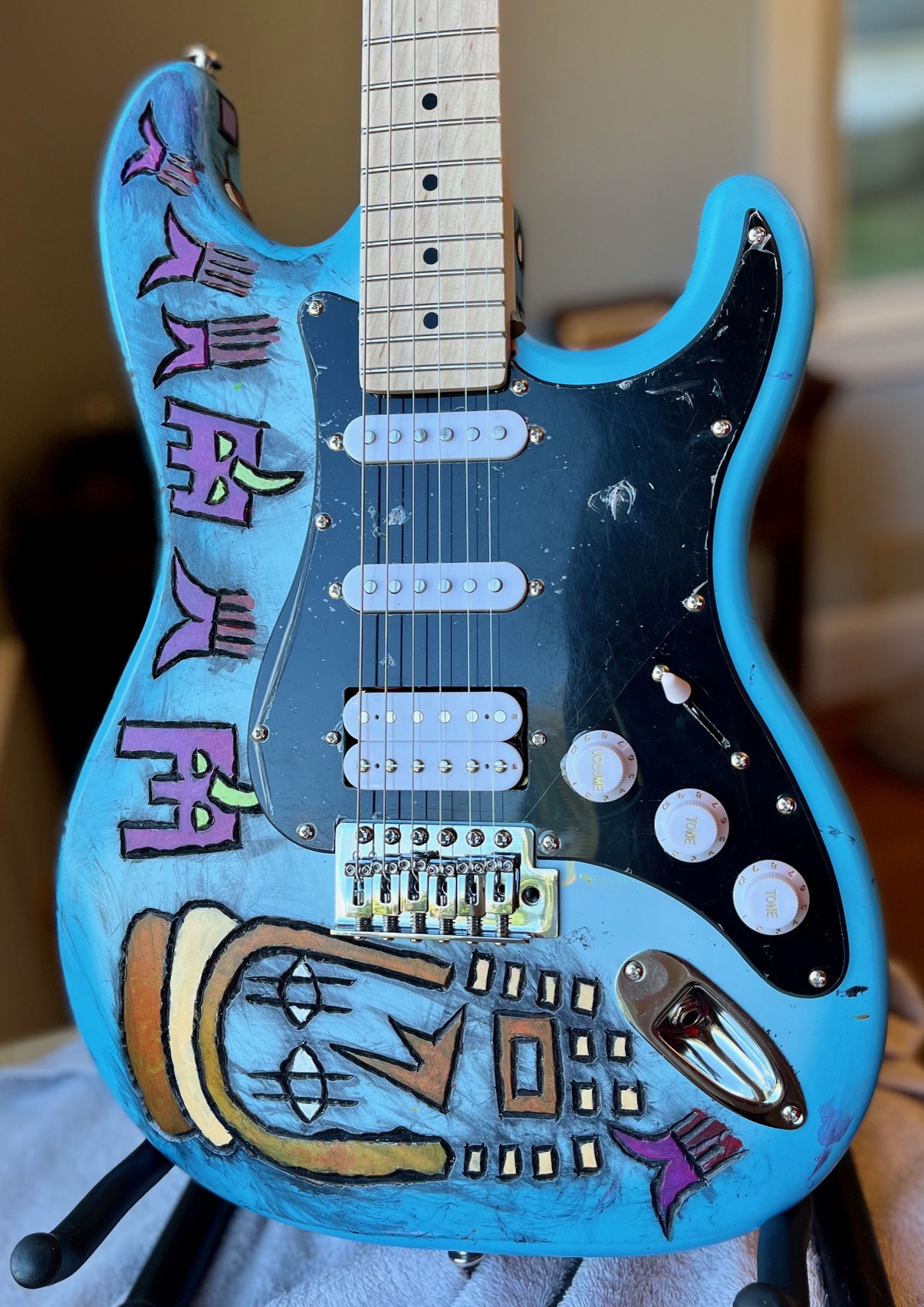 Sky, A Heavenly Tribal Axe Custom Guitar - It's Your Guitar